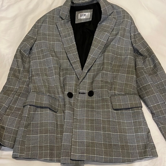 Jackets & Coats | Checkered Oversized Blazer | Poshmark